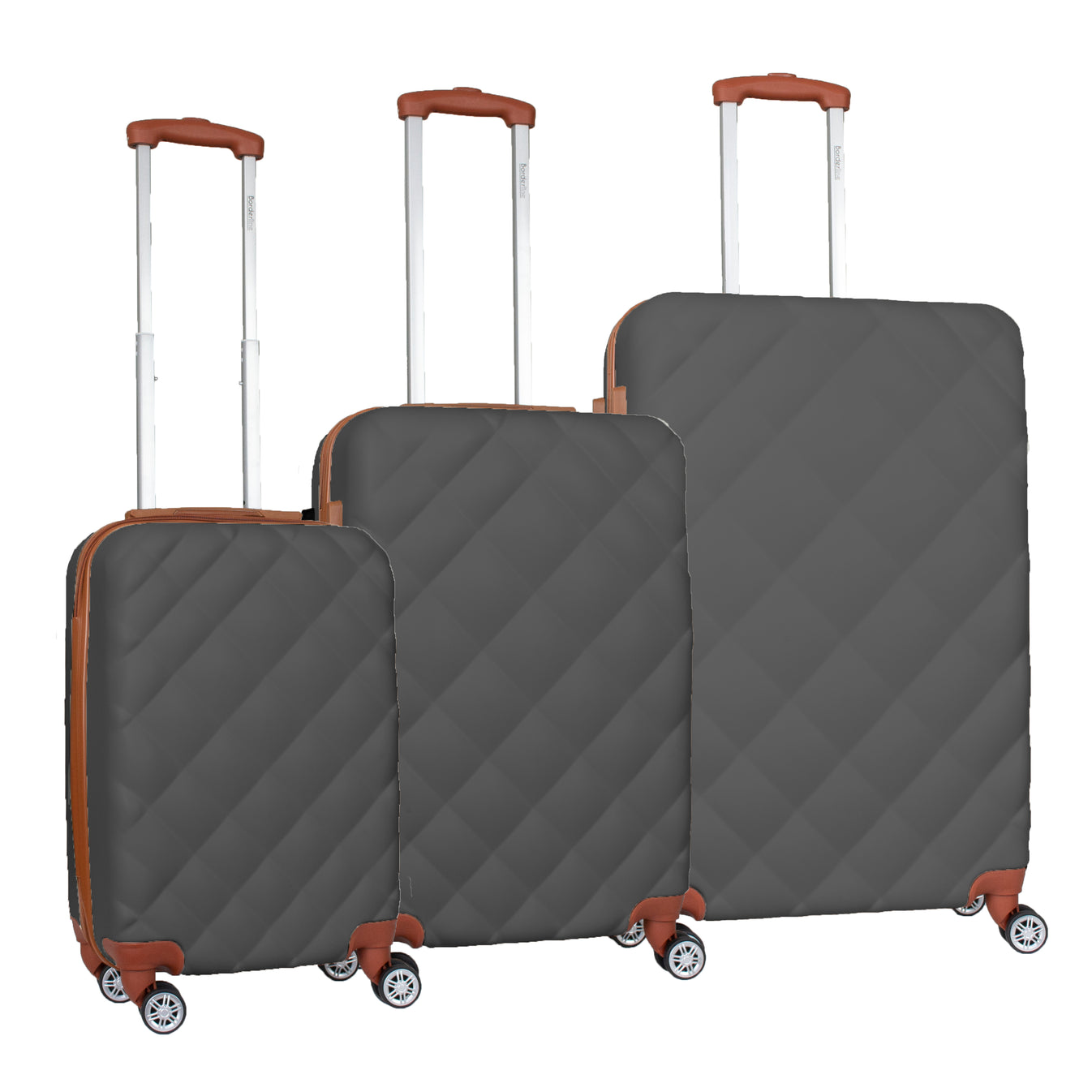 Hard Shell Luggage with 4 Spinner Wheels, Dark Grey – Bergs Designs
